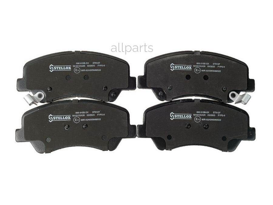 STELLOX 000015BSX колодки дисковые передние! с антискрип. пластинами\ Geely, Hyundai Solaris all 11>