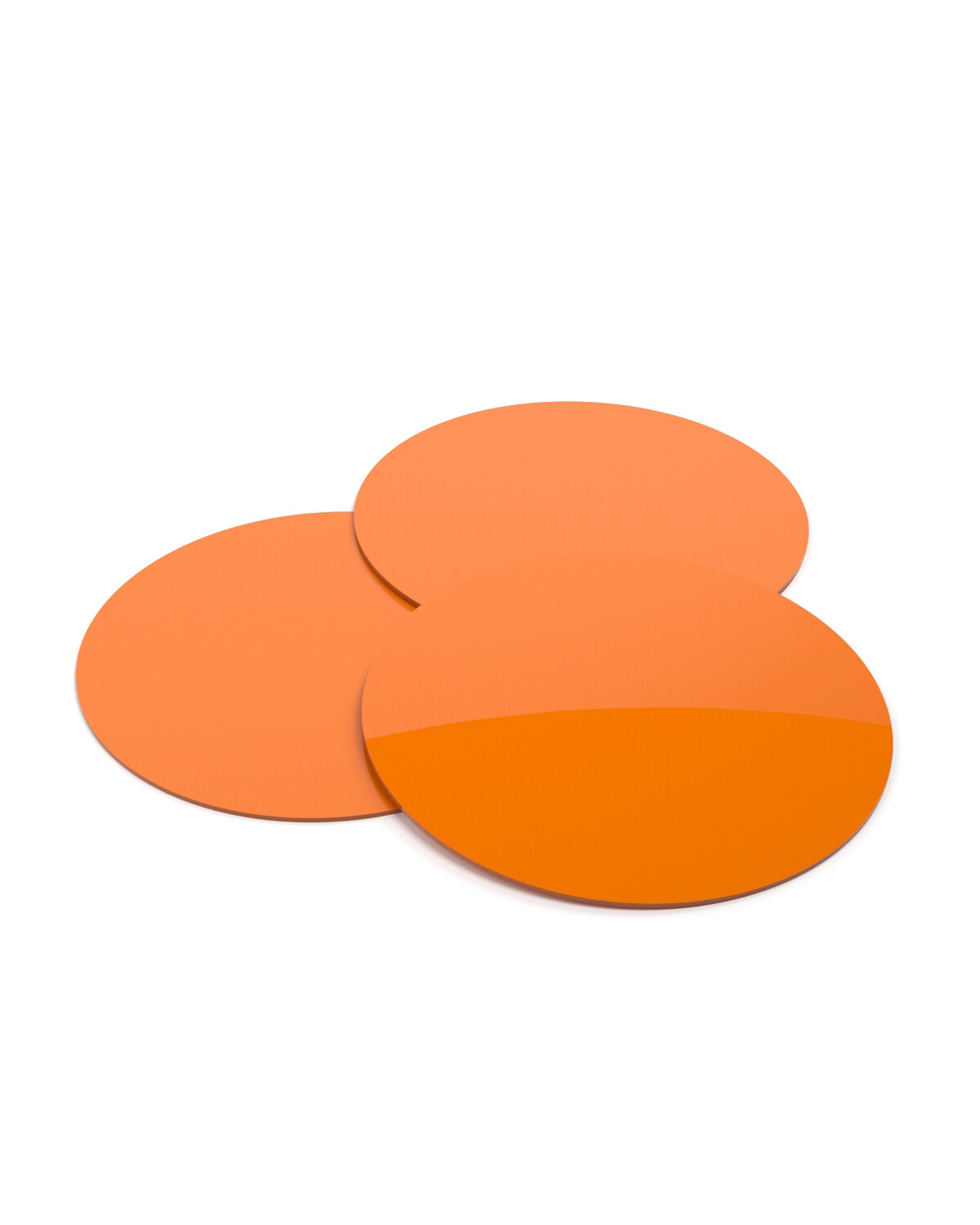 Оргстекло оранжевое 3 мм, круг 20 см, 3 штуки