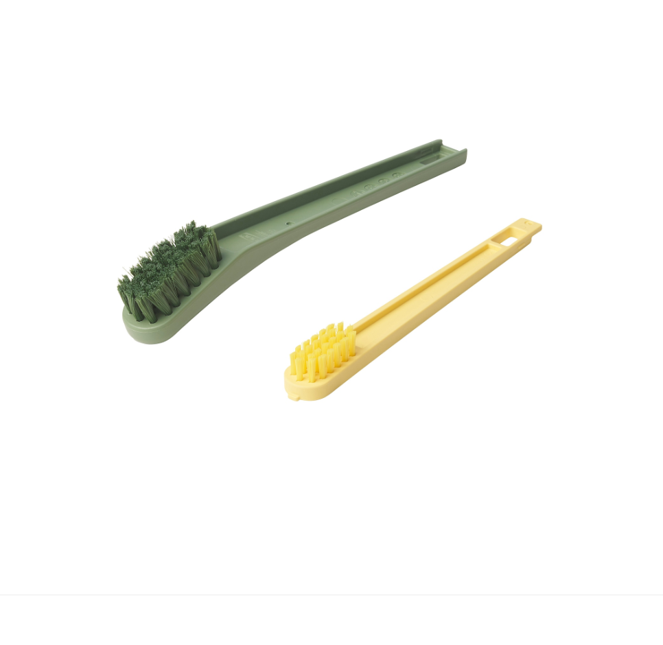 Щетка для обуви 2 в 1 со скребком, зелено-желтая PEPPRIG IKEA