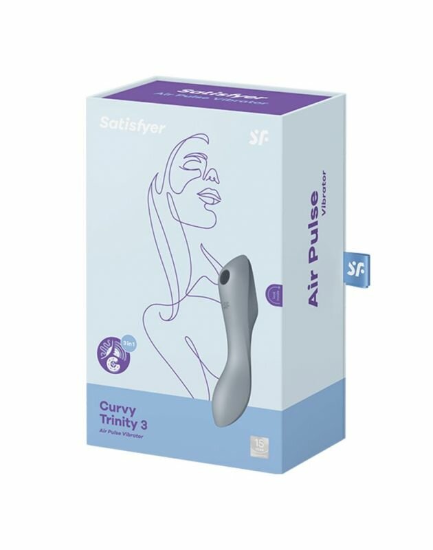 Satisfyer Стимулятор клитора Curvy Trinity 3 Bluegrey с вибрацией