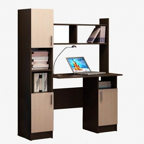 Компьютерный стол Памир ПКС-6, 160х123х57 см, Венге/Дуб белфорт