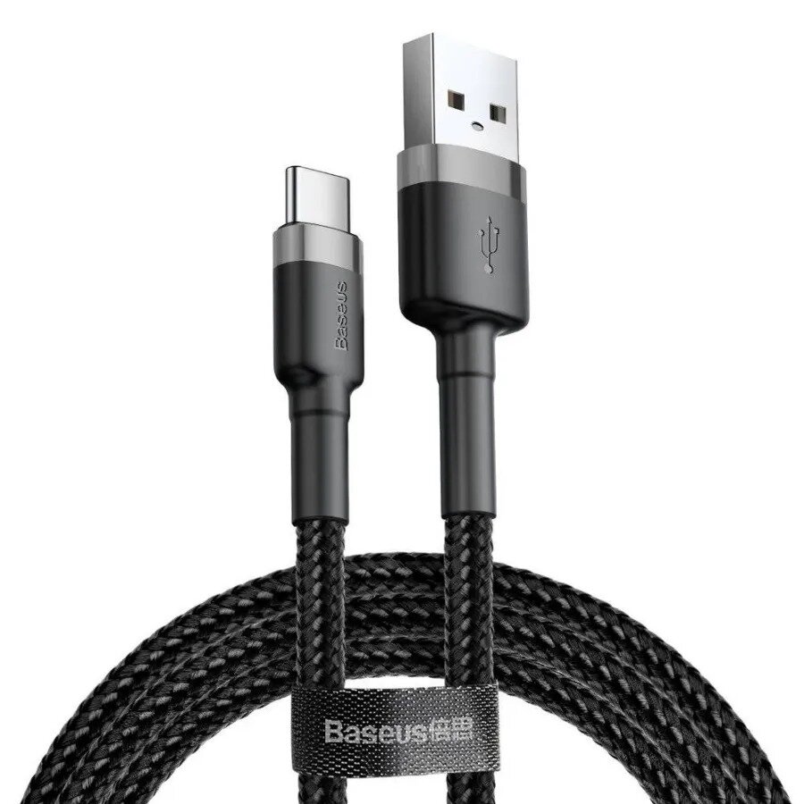 Кабель для зарядки USB - USB Type-C, 2A, 3м м черно-серый