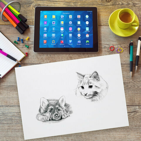 Бумага для рисования и графики А3, 50 л, 200 г/м2, ватман гознак, BRAUBERG ART CLASSIC, 114490