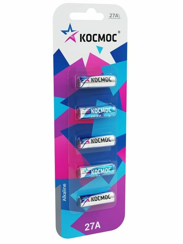 Элемент питания Космос алкалиновый, A27, для пультов, сигнализаций