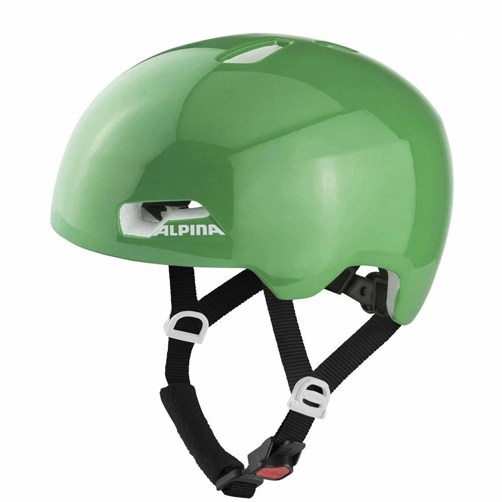 Велошлем детский ALPINA Hackney - Green Gloss 51-56, зеленый