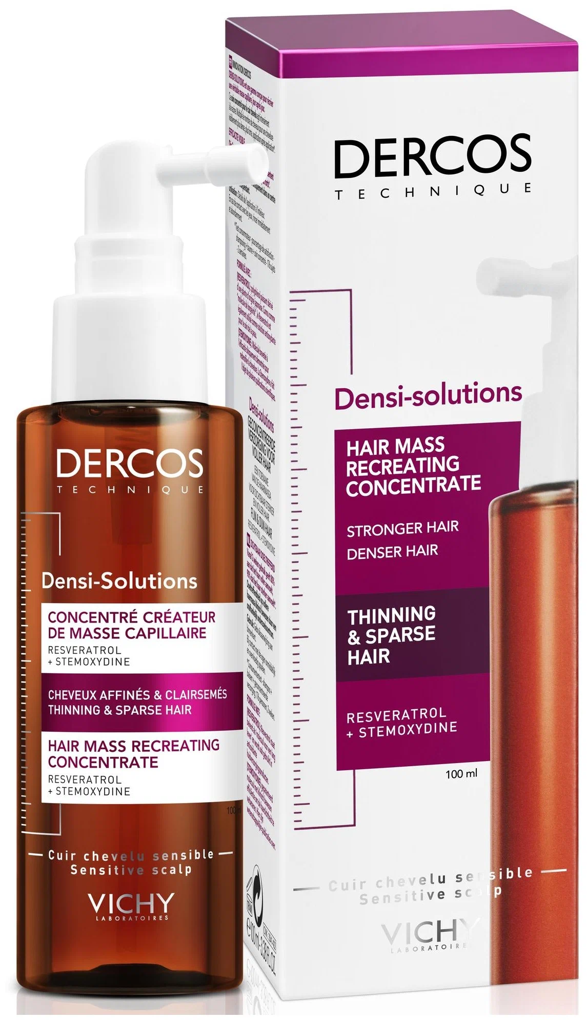 Сыворотка Vichy "Densi-Solution", для роста волос, без парабенов, стемоксидин, 100мл