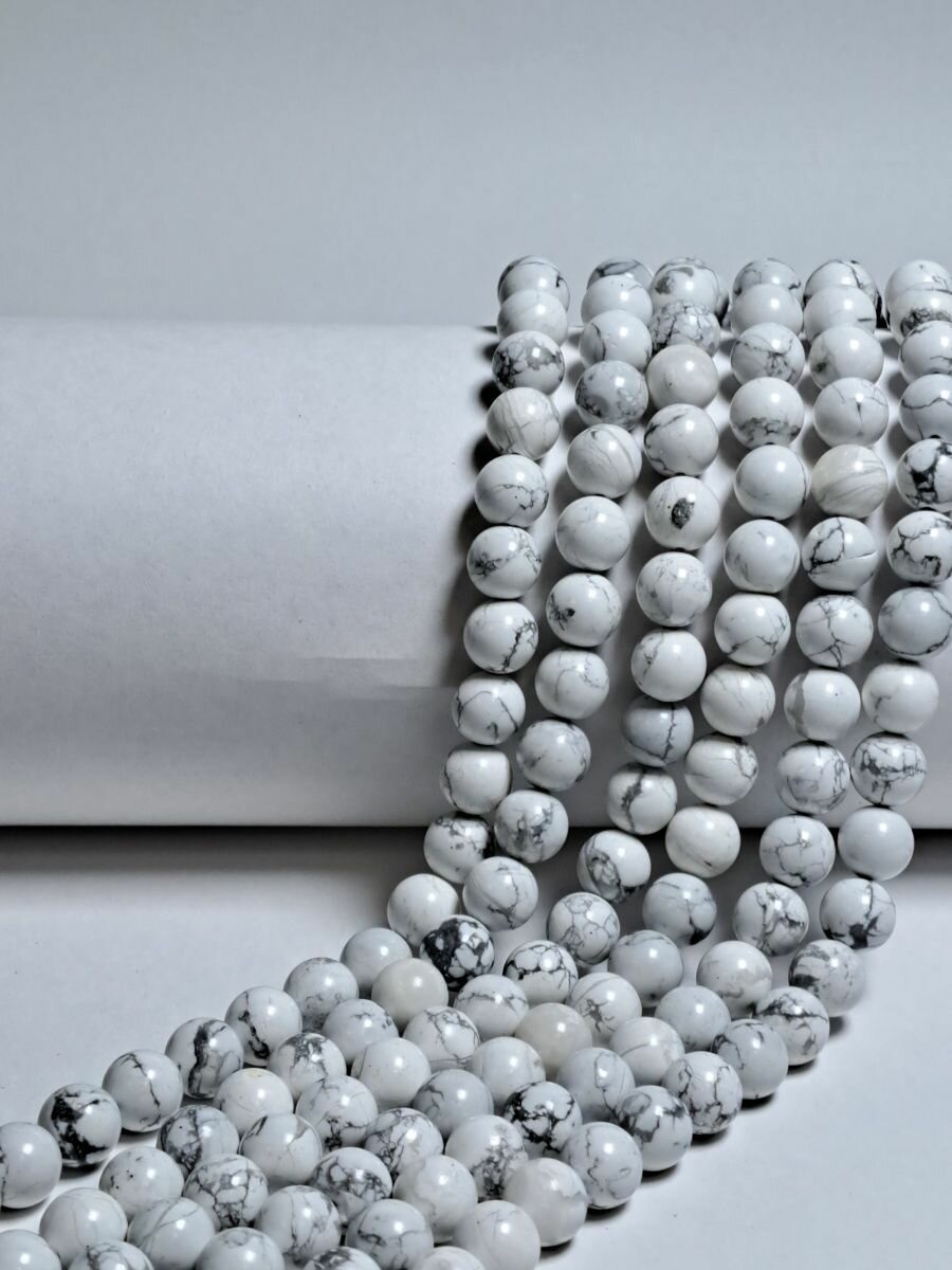 Бусины говлит, натуральный камень, для рукоделия, для творчества, для украшений, для браслетов 10 мм