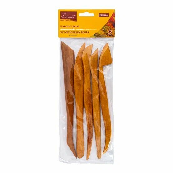 Набор Невская Палитра "Сонет" 11140, деревянные стеки, 5шт, 20см, A4, коричневый