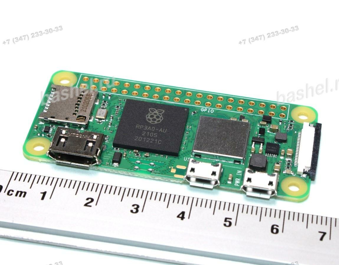 Raspberry Pi Zero 2 W, Одноплатный компьютер, RASPBERRY PI, (Broadcom BCM2710A1, 512MB LPDDR2, mini-HDMI, GPIO, BT, WIFI