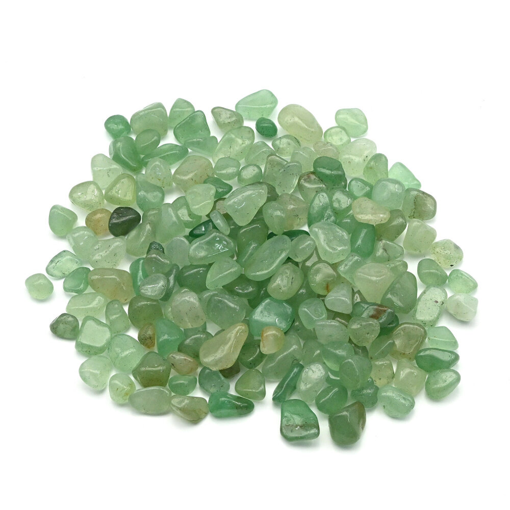 Авантюрин зеленый галтовка фракция 5-15мм, упаковка 100г .