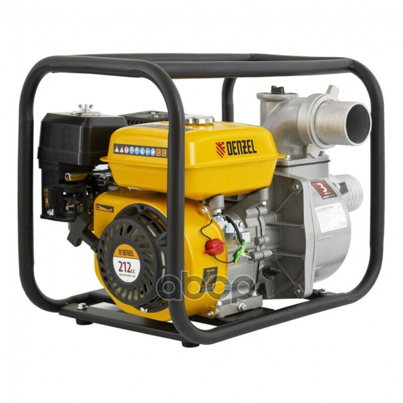 Мотопомпа 7.0 л. с. 1000л/мин. глубина всасывания 8м напор=30м бак 3л DENZEL Denzel арт. 99202