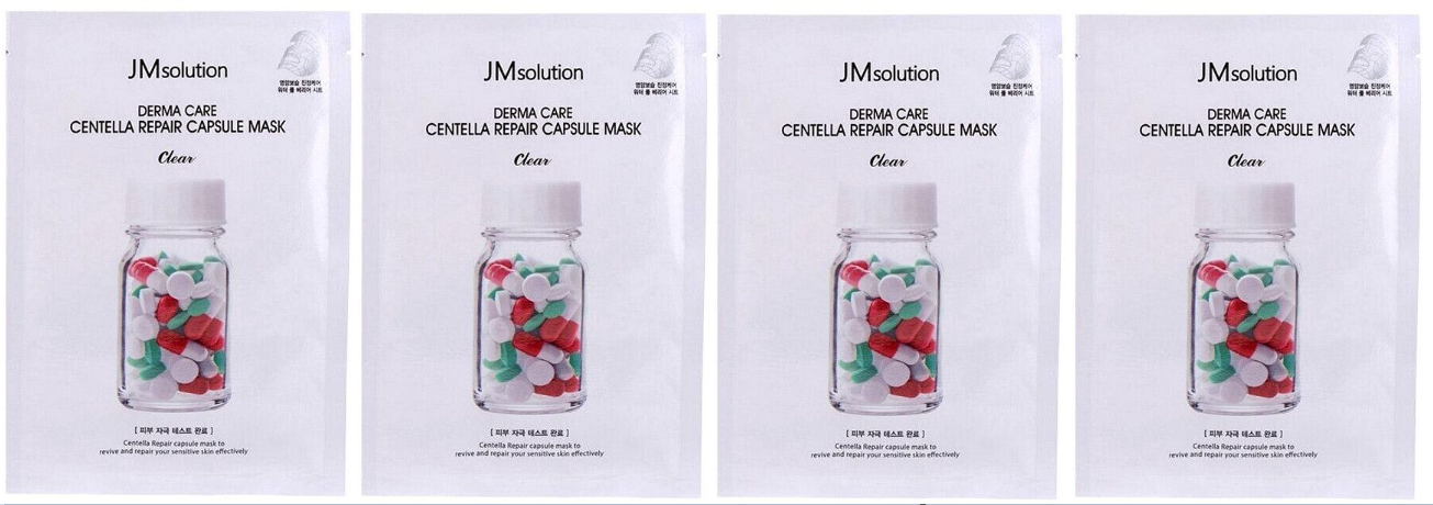 Успокаивающая тканевая маска JMsolution с центеллой, Derma Care, 30 мл, 4 шт