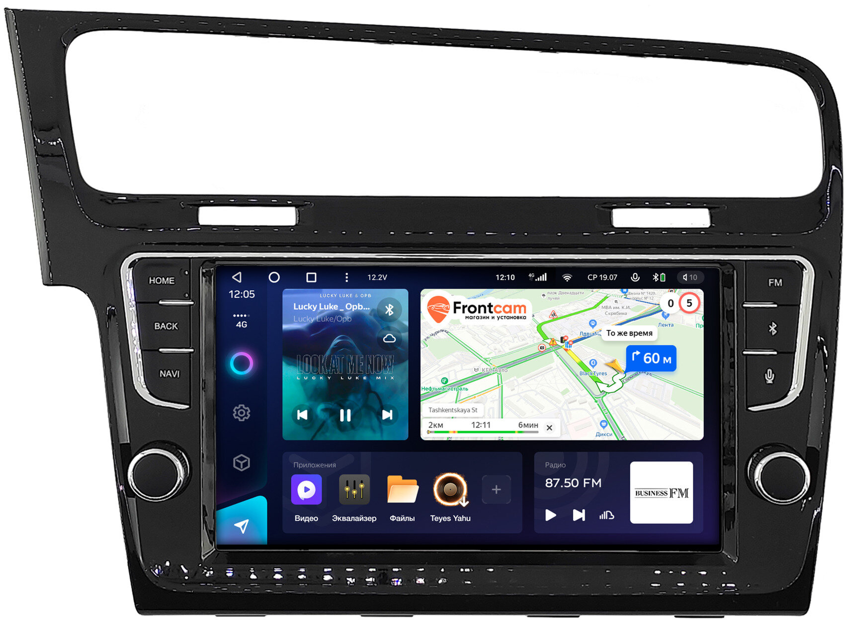 Штатная магнитола Teyes CC3L 4/64 9" RM-9-3461 Volkswagen Golf 7 2012-2022 (черная, глянцевая) Android 10 (4G-SIM, DSP, IPS)