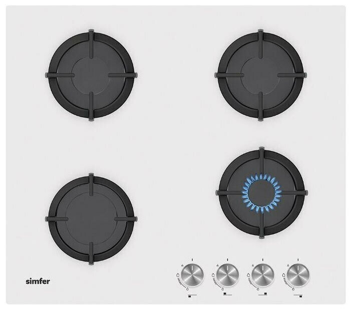 Встраиваемая газовая варочная панель Simfer H60N40W416