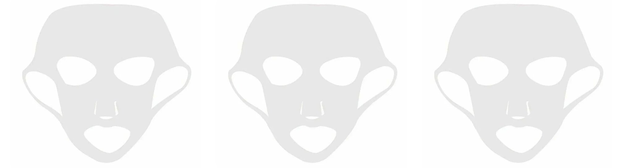 Маска для лица Kristaller многорозовая силиконовая, KG-021, белый, 3 шт