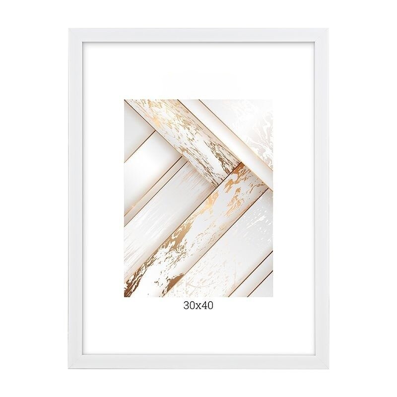 Фоторамка, рамка для фотографии, постера, вышивки, мозаики 30х40 см, white box, белая GF 6430