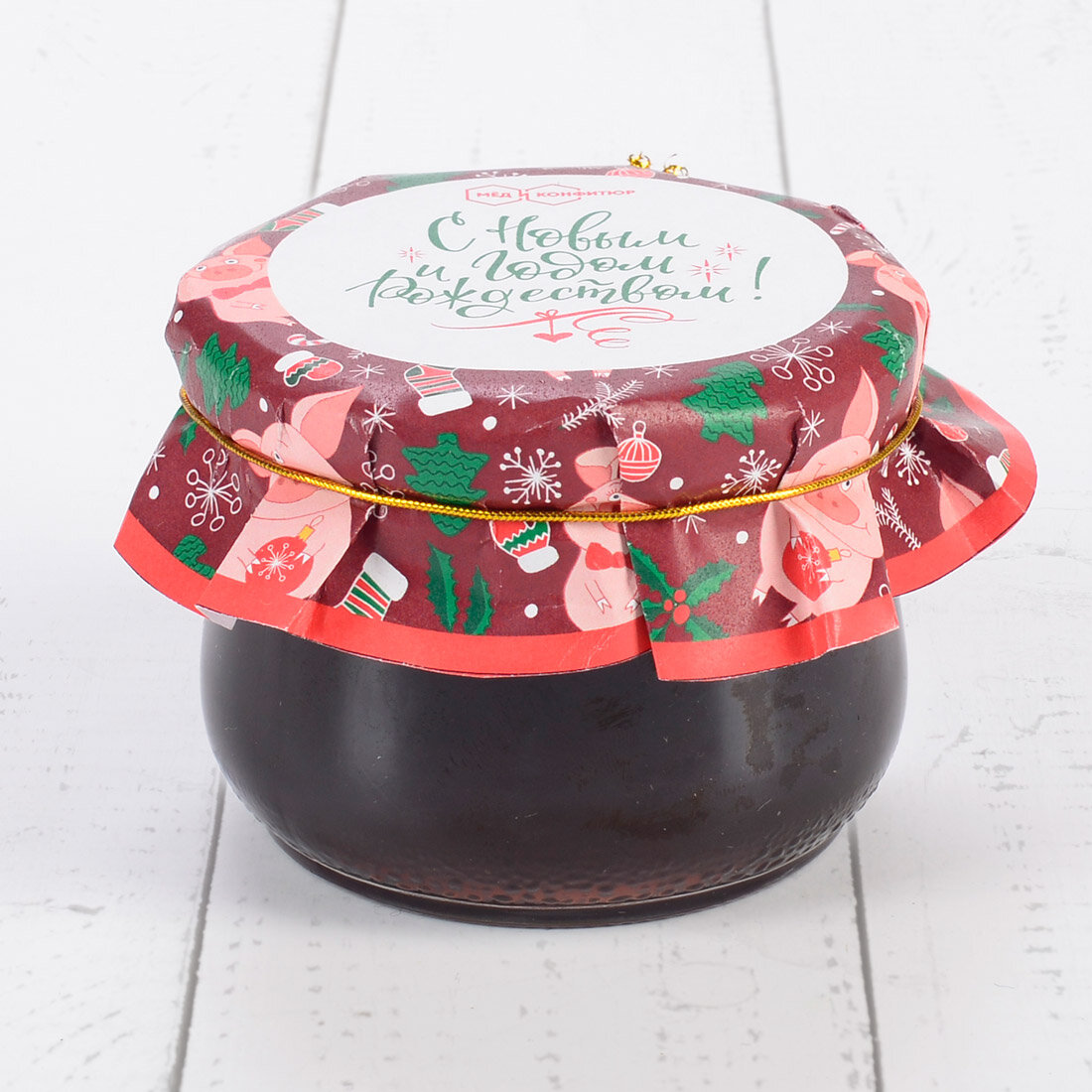 Мёд гречишный "С Новым годом и Рождеством Новогоднее веселье" 230гр