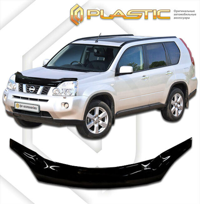 Дефлектор капота Nissan X-Trail T31 2007-2010 Classic черный exclusive