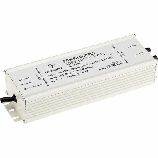 Блок питания Arlight ARPV-LG05150-PFC 5V 150W 67 IP 30A 015755