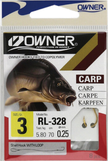 Крючок с поводком Owner RL-328 7-0.22