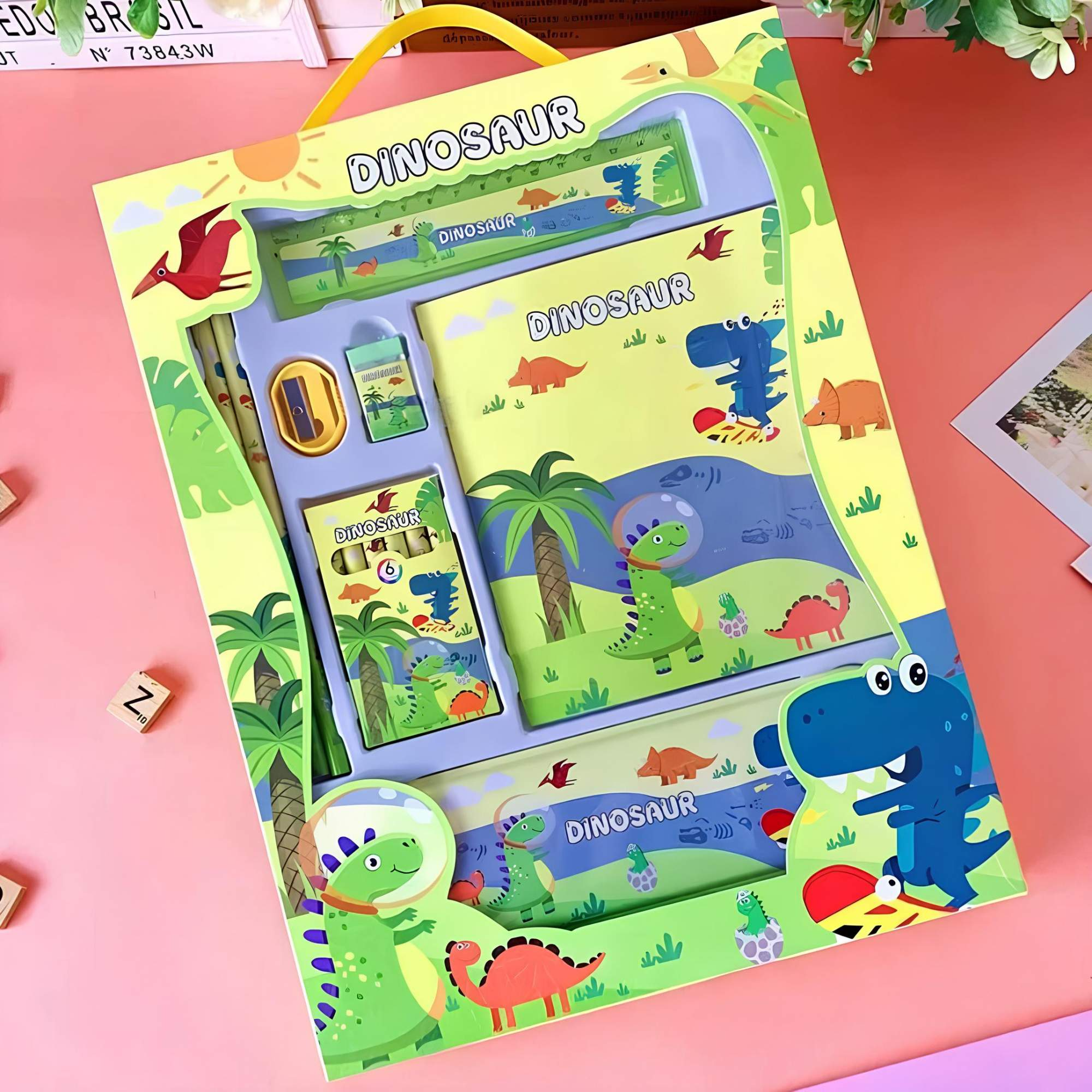 Канцелярский набор Denksy FunnyDinosaur для первоклассника, 13 предметов