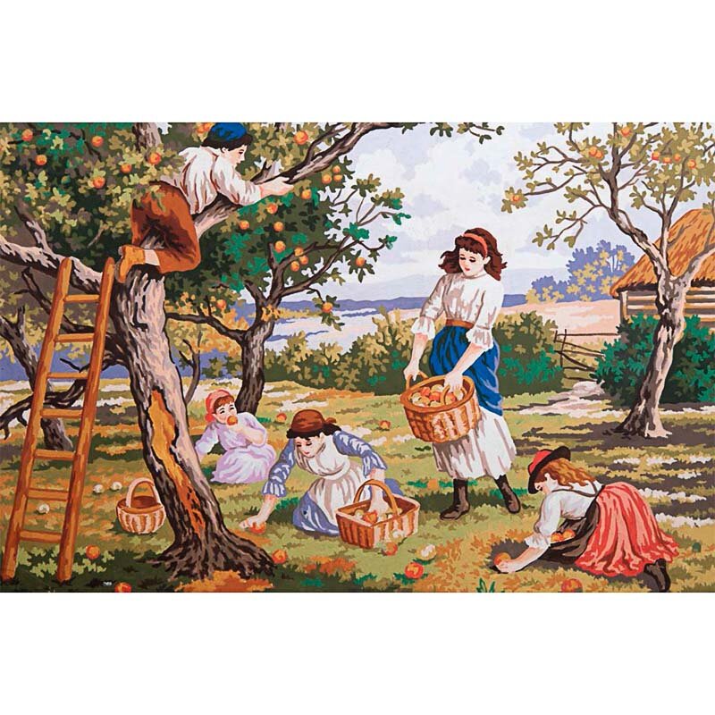 Канва/ткань с рисунком Grafitec серия 14.000 90 см х 60 см 14.285 Фруктовый сад