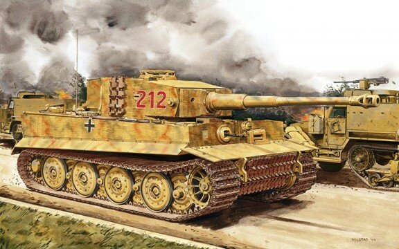 6253 Dragon Танк Pz.Kpfw.VI Ausf. E Sd. Kfz.181 Tiger I Late Prod. (3 в 1) 1/35