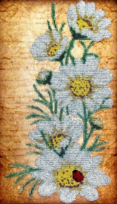 Набор для вышивания FeDi #КВ615 Любит не любит, Вышивка бисером, 25 х 44 см