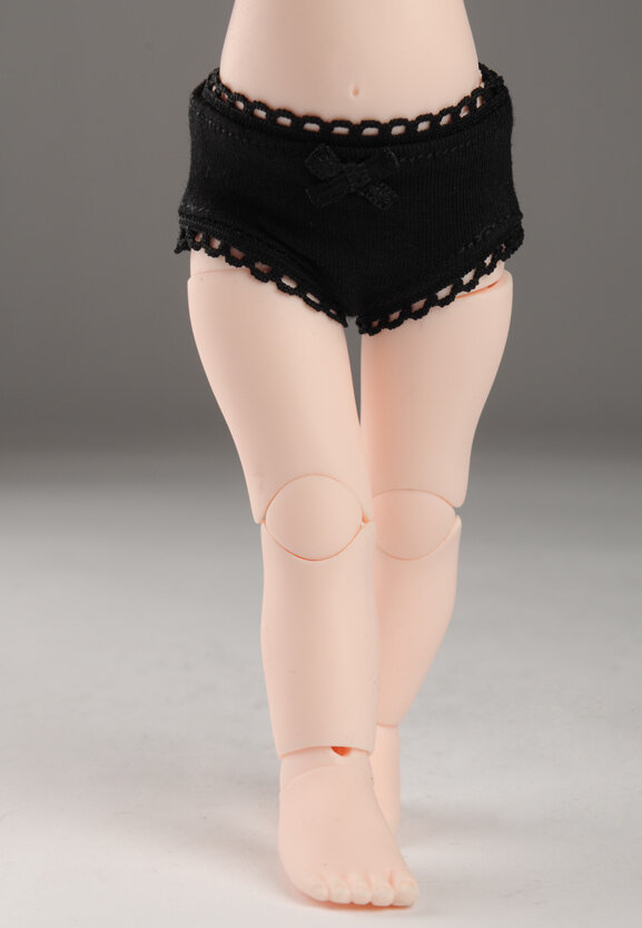Dollmore Girl Basic Panty Black (Трусики с кружевной отделкой чёрные для кукол Доллмор 26 см)