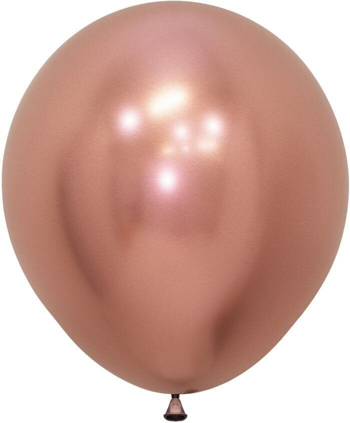 Шар (18'/46 см) Reflex, Зеркальный блеск, Розовое золото (968), хром, 6 шт.