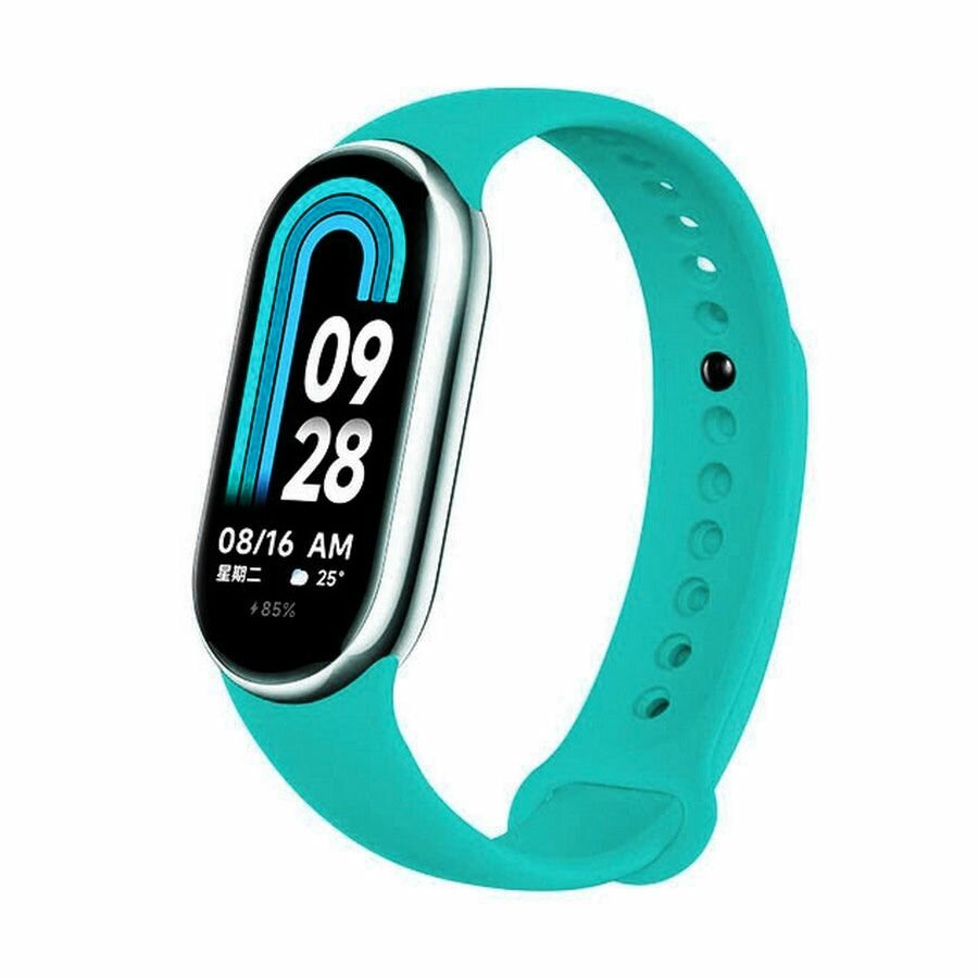 Силиконовый ремешок для Xiaomi mi band 8 бирюзовый