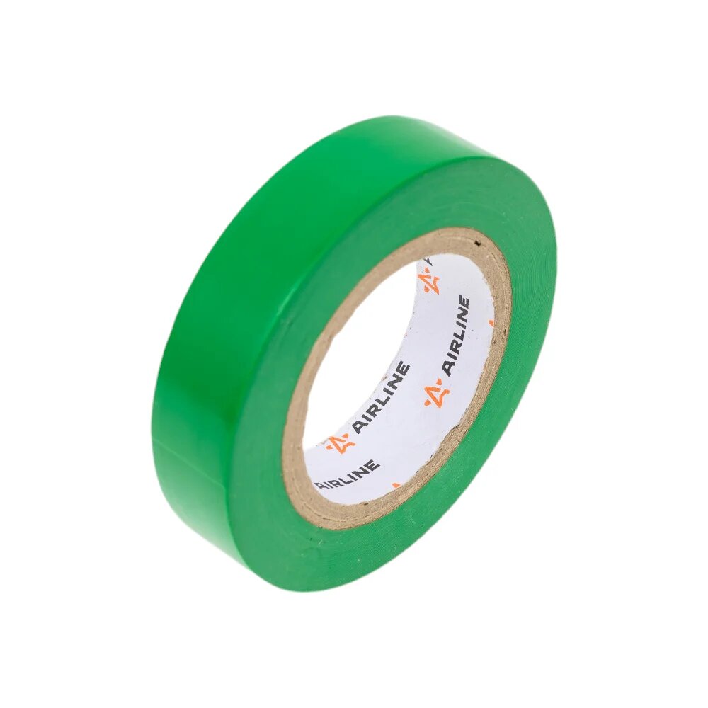 Изолента ПВХ Airline зеленая, 15 мм х 10 м AIT-P-05