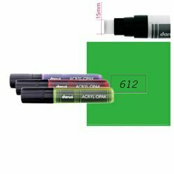 Зеленый прочный. Акриловый маркер DARWI Acryl Opak 15мм
