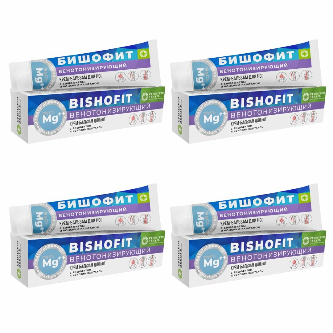 Дом природы Крем-бальзам для тела "Венотонизирующий" с бишофитом и конским каштаном 4 шт