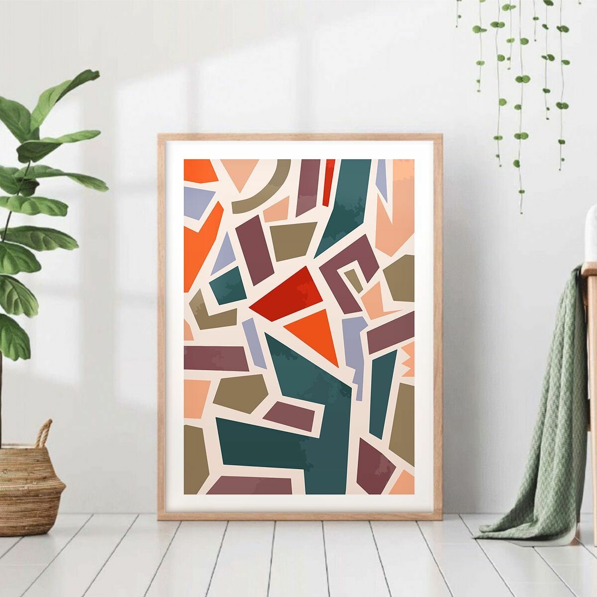 Постер "Яркая абстракция" 50x70 без рамки на стену для интерьера
