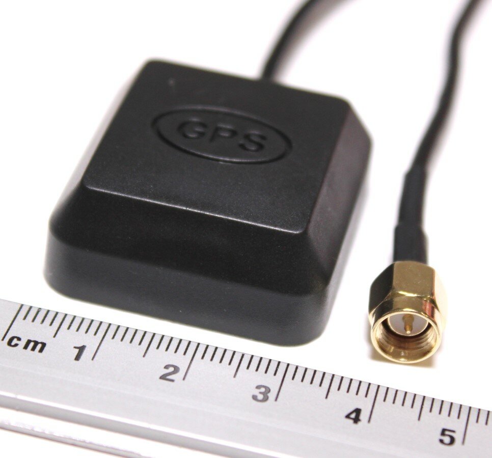 Антенна GPS/GLONASS-07 SMA-M 5,0 м, RUICHI, (Усиление 28дБи, ксвн не более 2.0, 48*31.5*27мм)