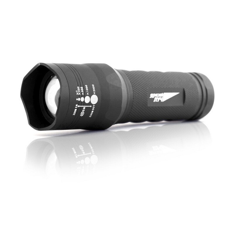 Фонарь Яркий луч T4 Focus v.2 алюминиевый корпус, 300 лм, 3 режима, 3xAAA