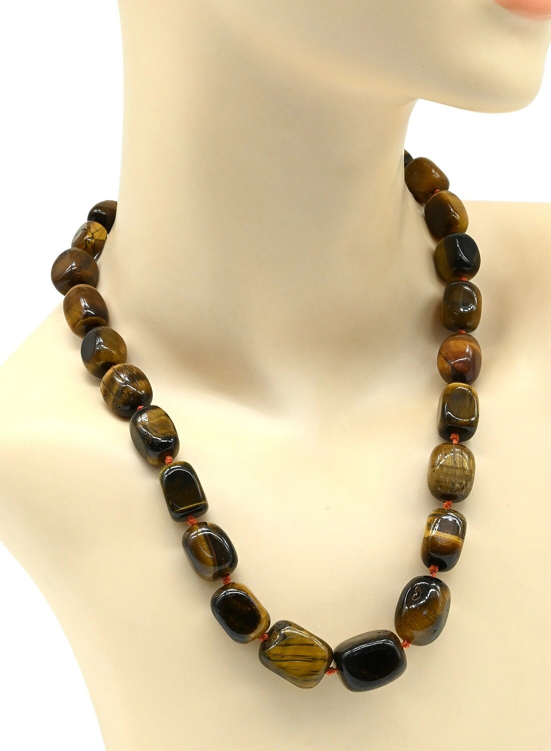 Колье, тигровый глаз