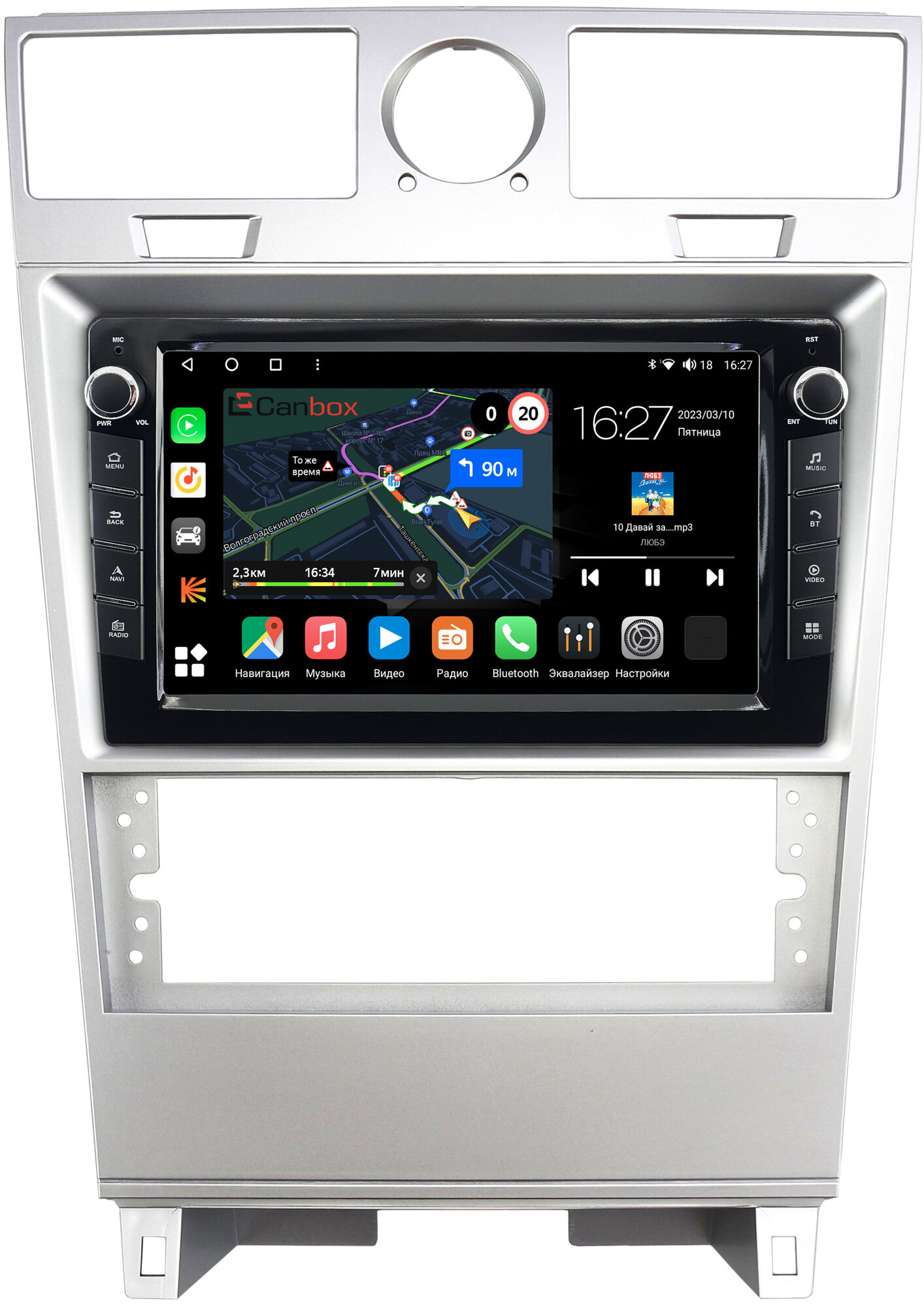 Штатная магнитола Canbox M-Line 7825-10-LC002T Lincoln Navigator 2 2002-2006 Android 10 (4G-SIM, 2/32, DSP, QLed) С крутилками