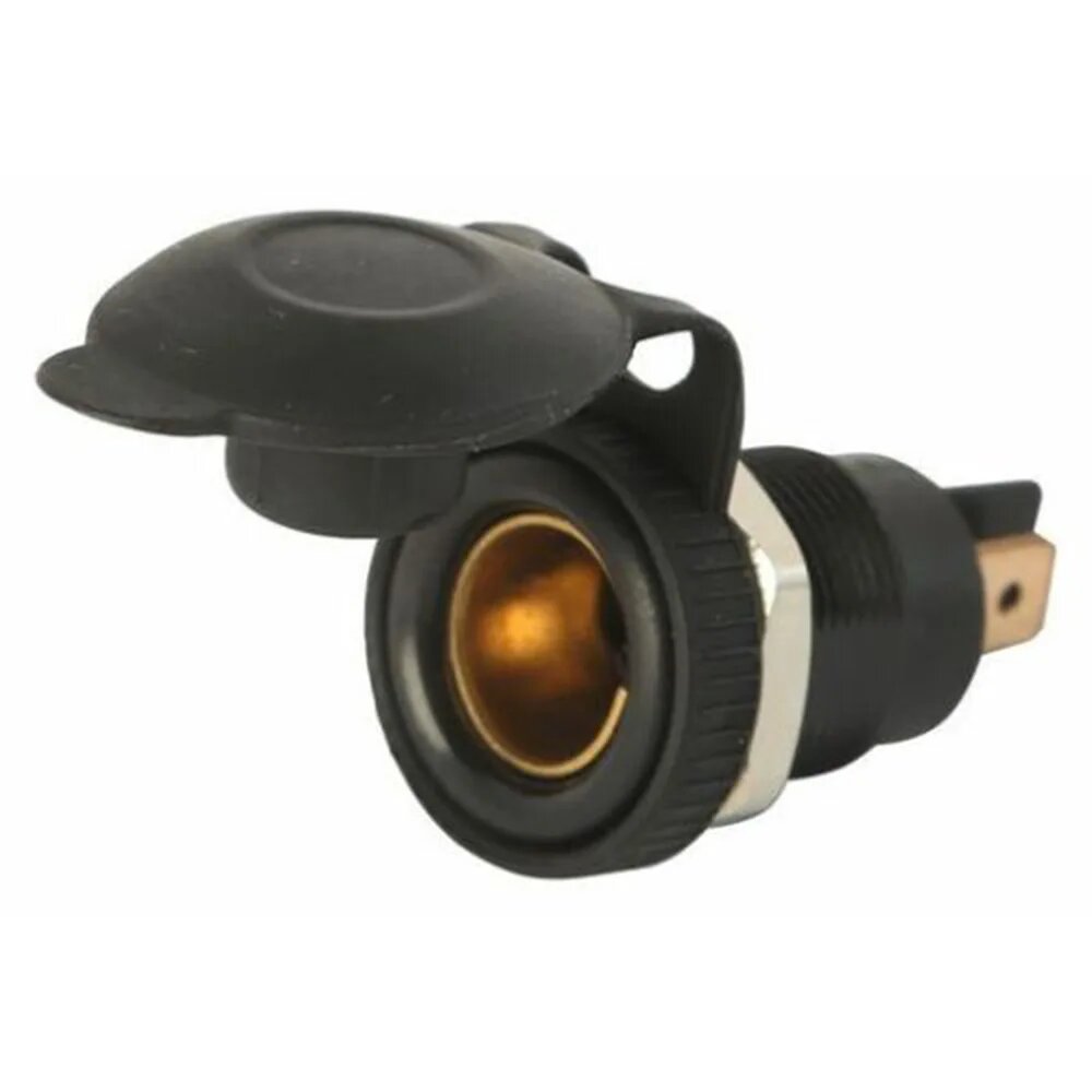Розетка DIN 16A с крышкой, 12/24В, USB 5В 3.3А