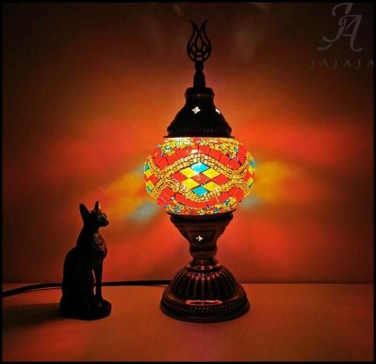 Светильник настольный с восточной мозаикой, 12х36 см, MARMAM-LIGHT