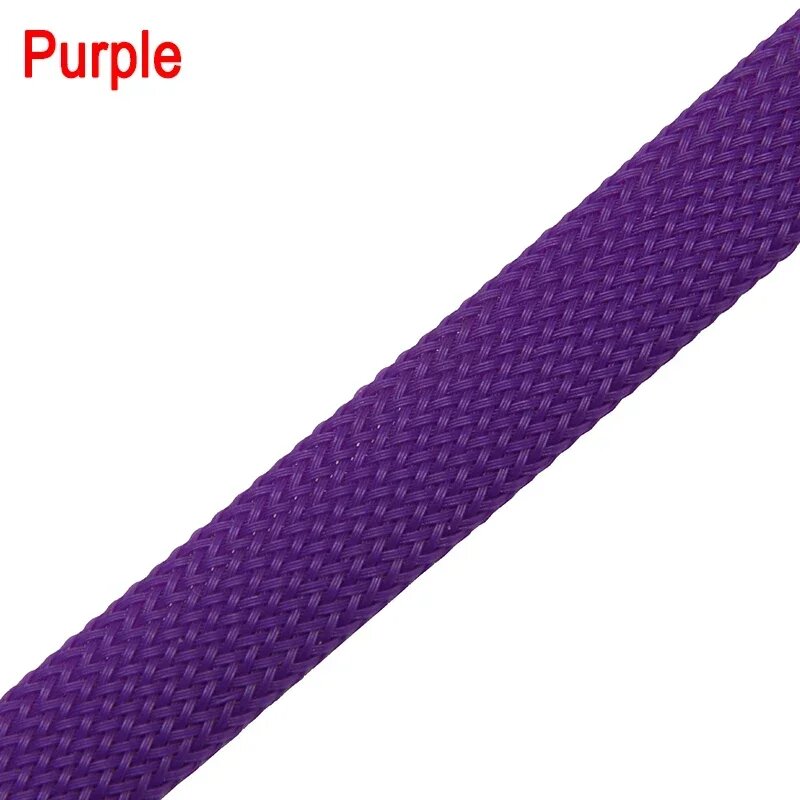 Кабельный рукав BigBigBear плетеный из ПЭТ 4mm, Purple, 10 Meters