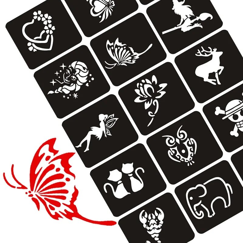 Трафареты для татуировок xmasir Tattoo Stencils X01-X06