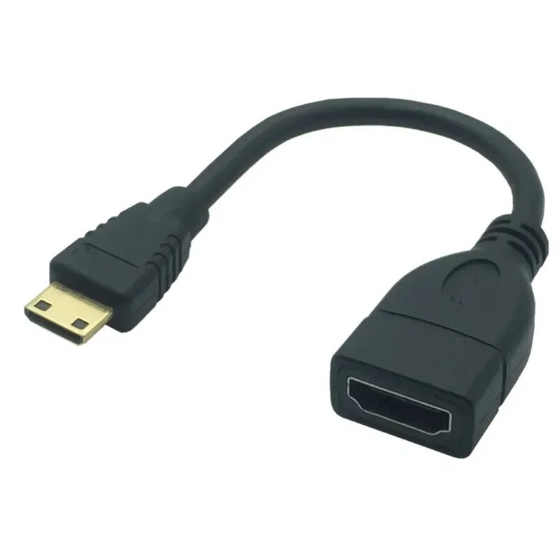 Mini HDMI - HDMI кабель переходник, Straight, черный