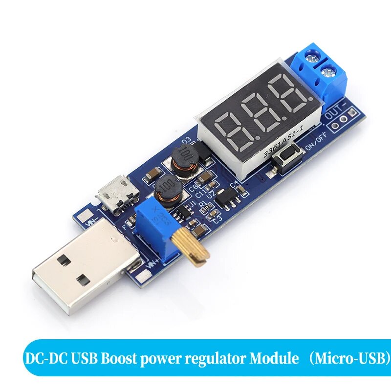 Модуль питания DC-DC 5В в 1.2В-24В 1 Pcs, with Micro USB