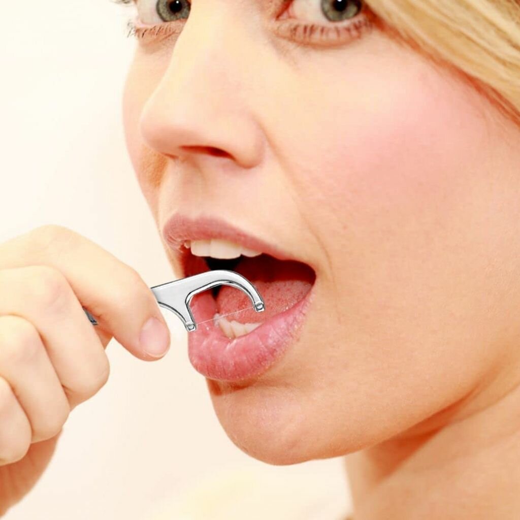 7 шт. портативный карманный набор зубочисток из нержавеющей стали, многоразовая очистка металла с держателем для путешествий на открытом воздухе