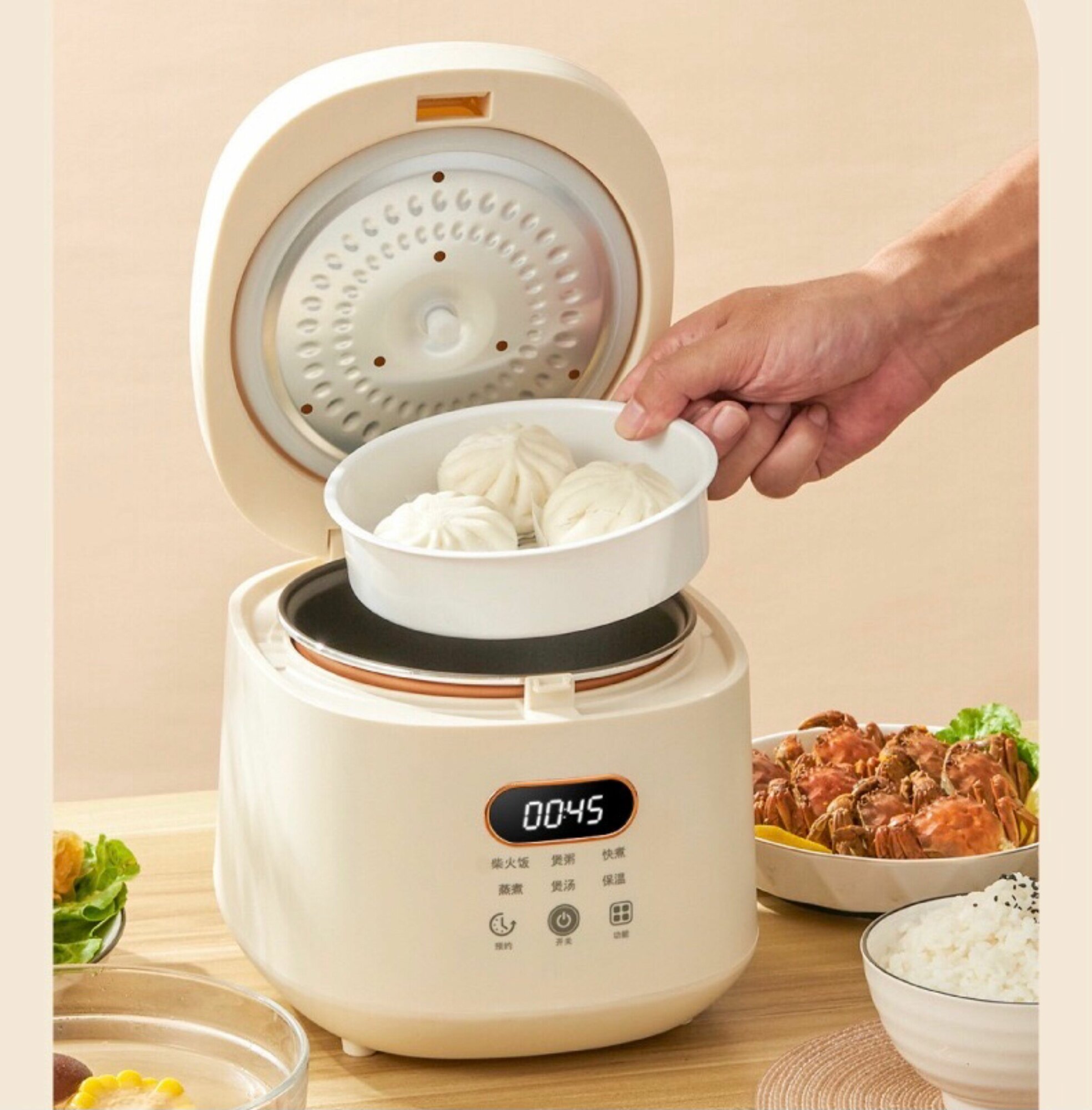 Мультиварка-Скороварка Mini Smart, 2л, сенсорная, антипригарное алюминиевое покрытие, 400Вт