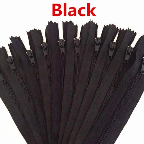 Набор из 10 нейлоновых молний Crafter's Черный, черный, 15cm
