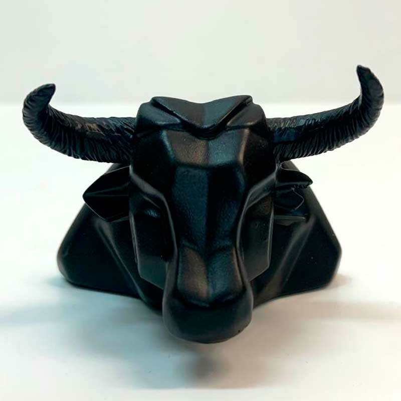 Статуэтки Nadal Статуэтка 733226 "Подставка для телефона -Голова быка черная матовая"