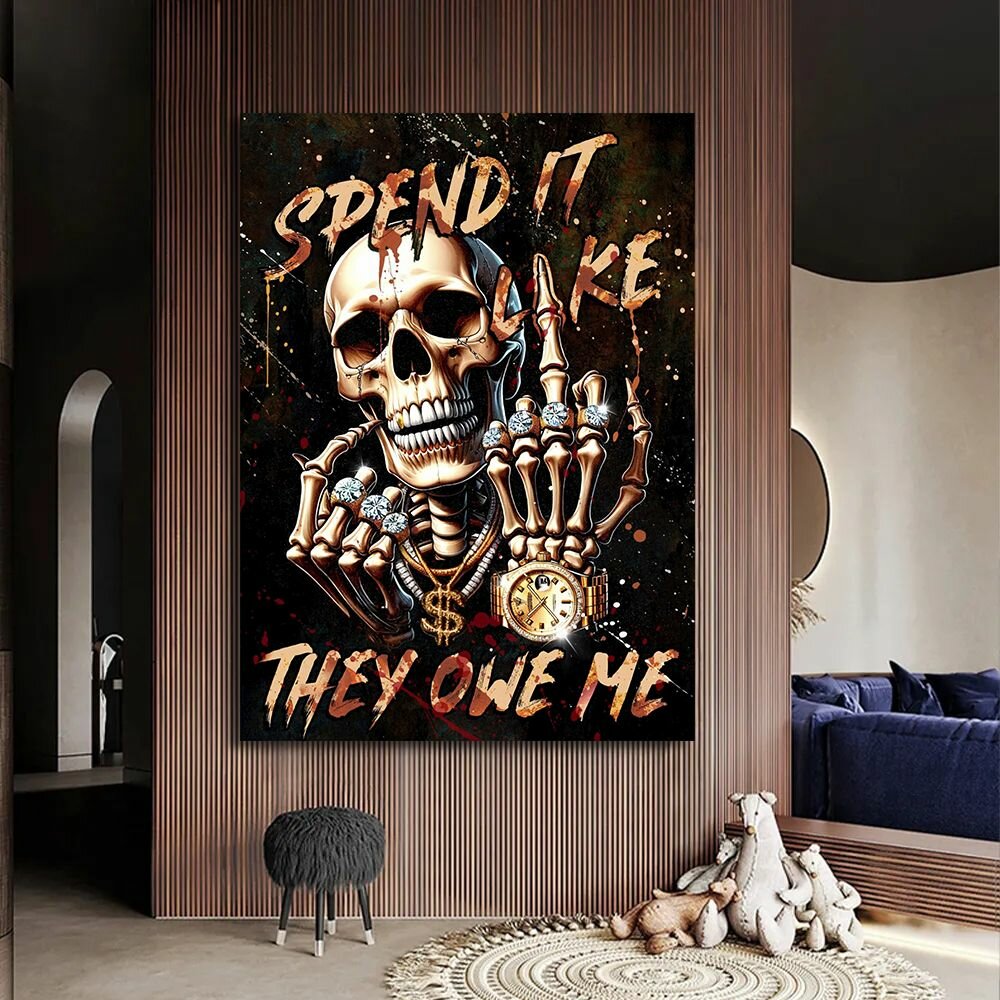 Мотивация / доллар, деньги, картина на стену / в офис, 20х30 см.